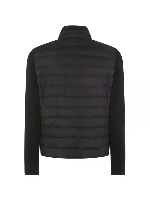 MOORER Quilted Zip-up Jacket - Black