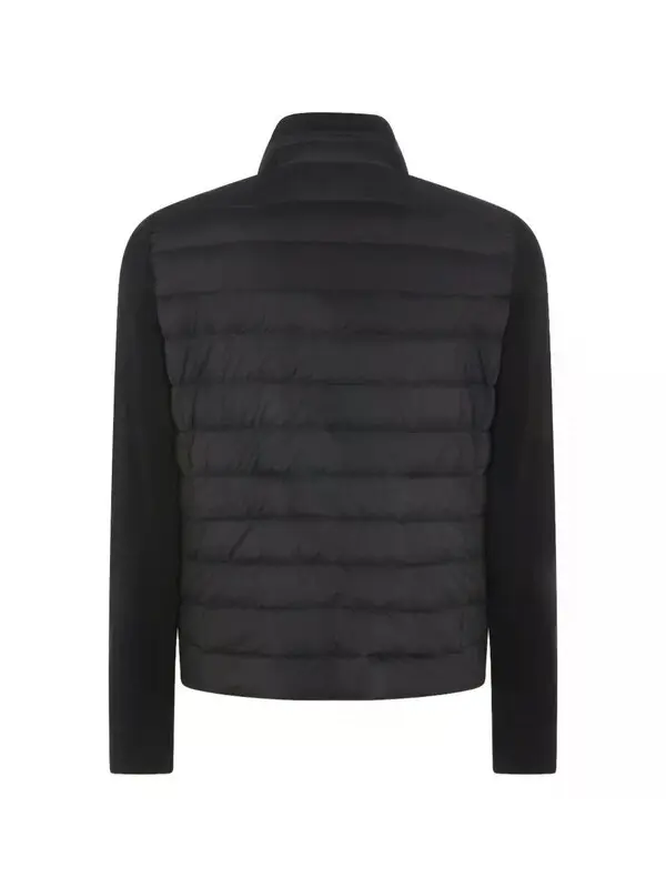 MOORER Quilted Zip-up Jacket - Black