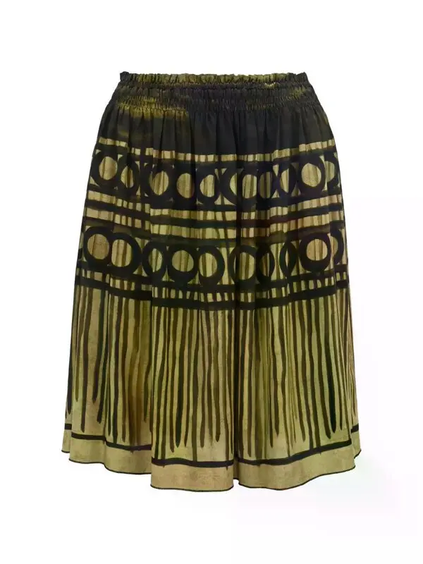 Miu Miu Geometric-print A-line Skirt