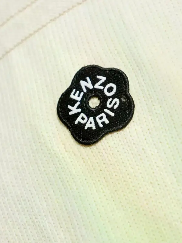 Kenzo Zip-fastening Flower-appliqué Cardigan