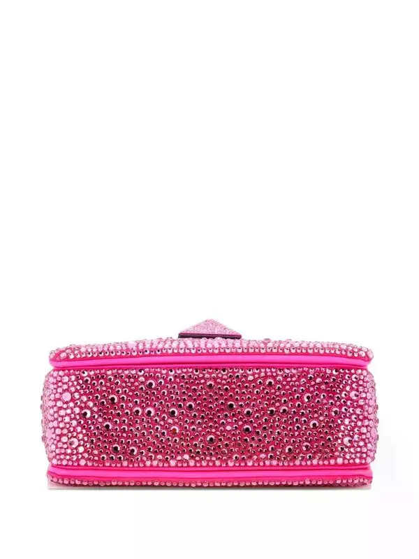 Valentino Garavani One Stud Crystal Embellished Flap Bag - Pink