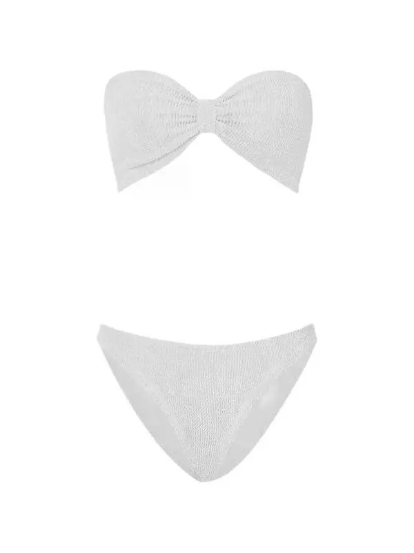 Hunza G Jean Textured Bikini Set - White