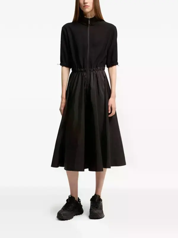 Moncler Logo Patch Midi Dress