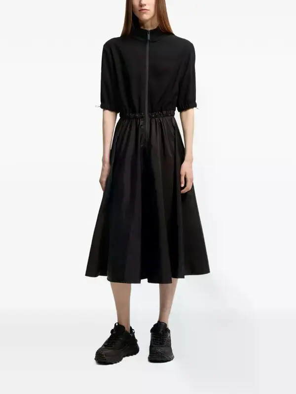 Moncler Logo Patch Midi Dress