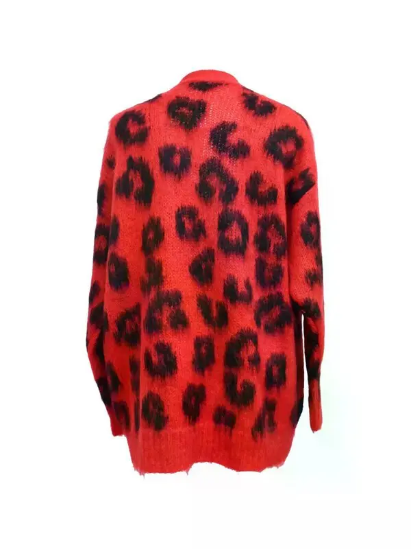 Miu Miu Leopard-print Buttoned Cardigan