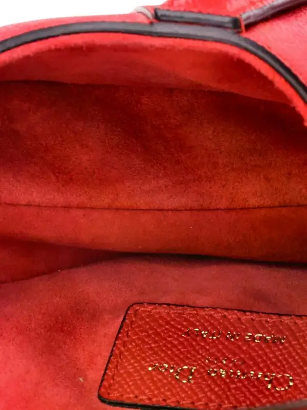 Dior Saddle Handbag With Strap - Red