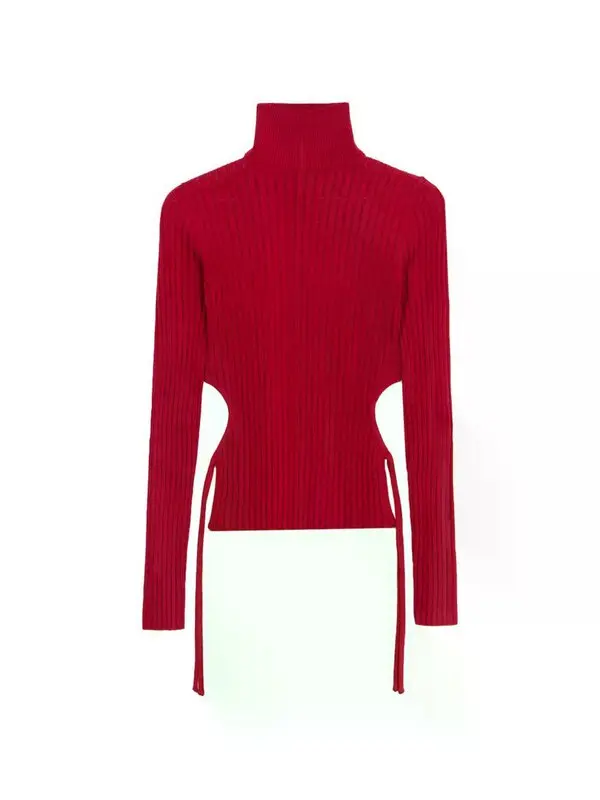 Blumarine Ribbed-knit Turtleneck Sweater