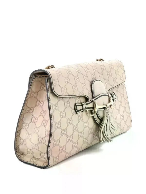 Gucci Emily Chain Flap Bag Sima Leather Medium - Neutrals