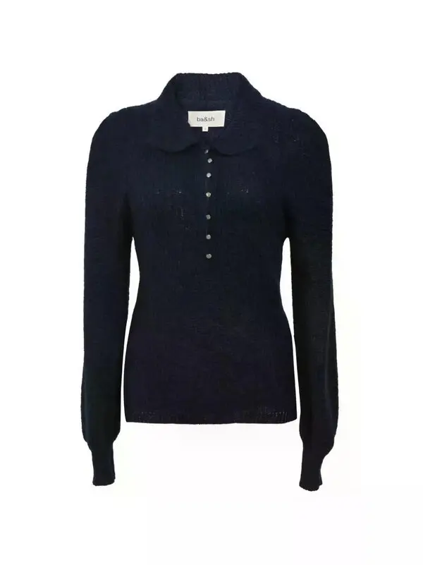 Ba&sh Puff-sleeve Polo Jumper