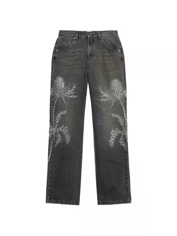 Blumarine Eyelet-embellished Jeans