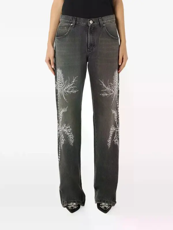 Blumarine Eyelet-embellished Jeans