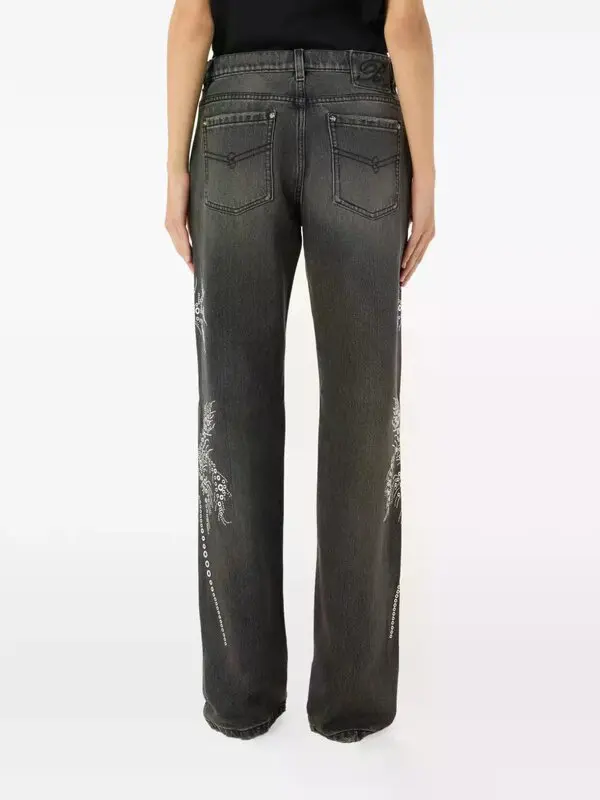 Blumarine Eyelet-embellished Jeans