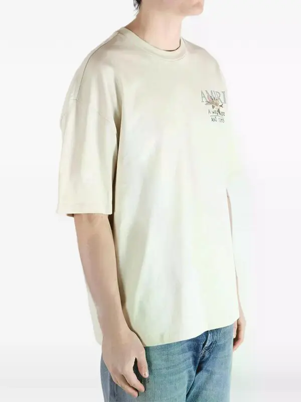 Amiri Print-detail T-shirt - Neutrals