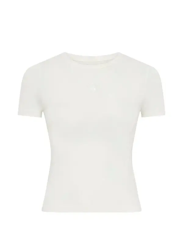 MARINE SERRE Baby Fit T-shirt With Logo - Neutrals