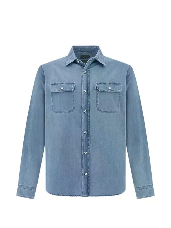 Paul & Shark Buttoned Denim Overshirt - Blue