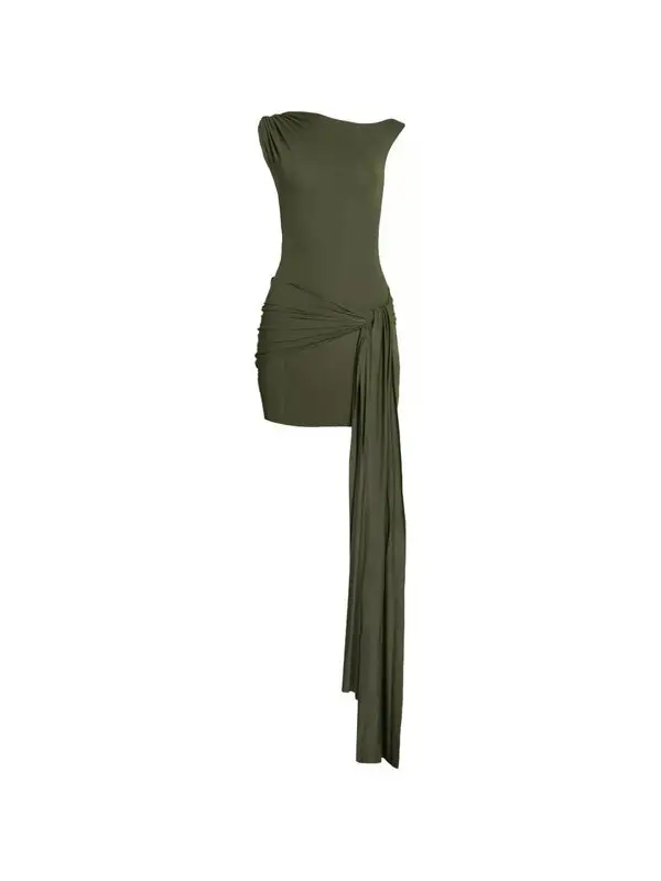 AXEL 113 Tina Draped Mini Dress - Green