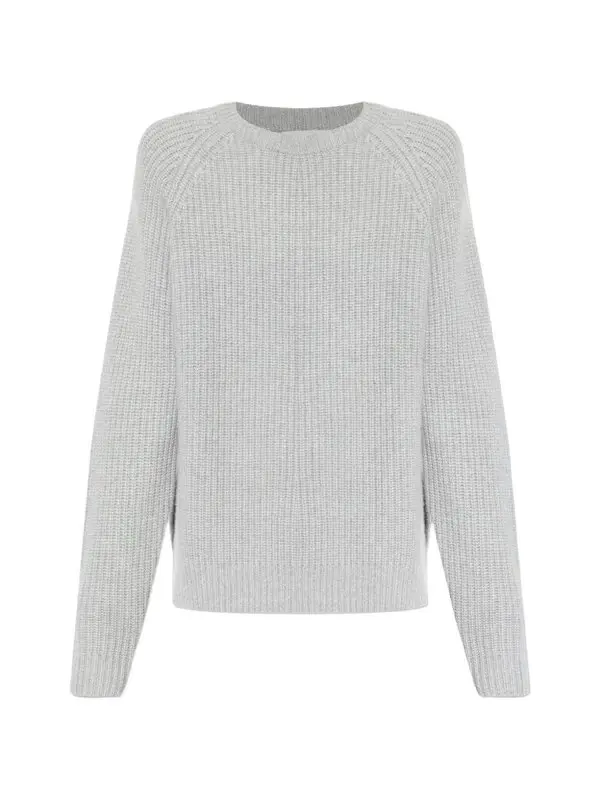 LISA YANG Raglan-sleeve Crew-neck Sweater - Grey
