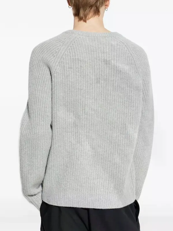 LISA YANG Raglan-sleeve Crew-neck Sweater - Grey