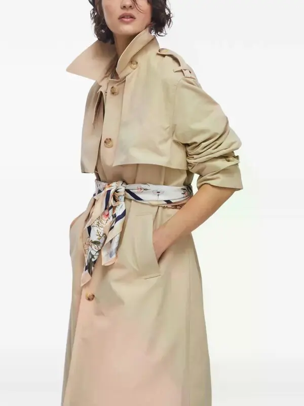 Liu Jo Long Trench Coat With Scarf