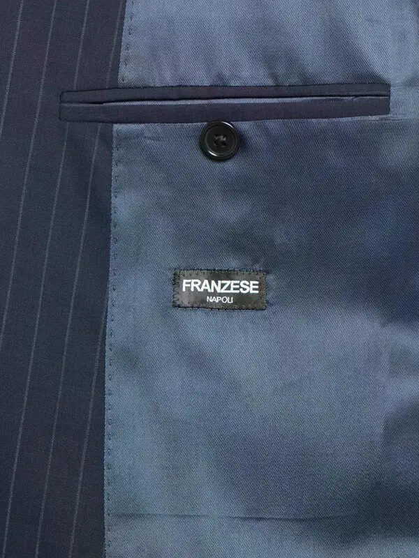 FRANZESE COLLECTION Pinstripe Double-breasted Suit - Blue