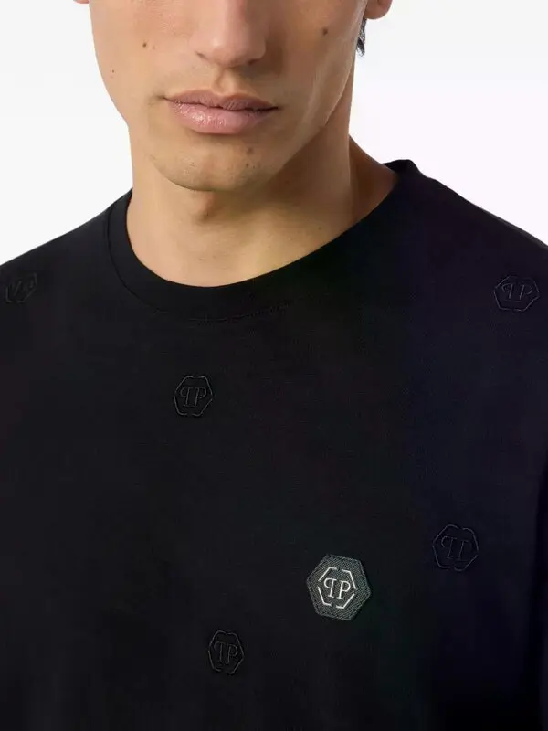 Philipp Plein Monogram-embroidered T-shirt