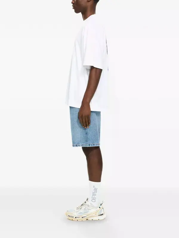 Off-White Half Arrow Denim Shorts