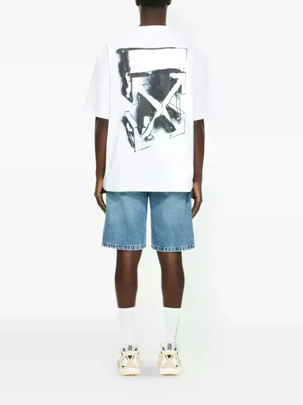 Off-White Half Arrow Denim Shorts