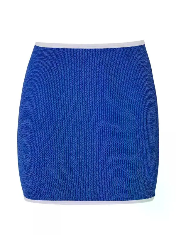 Hunza G Devyn Trim-detail Skirt - Blue
