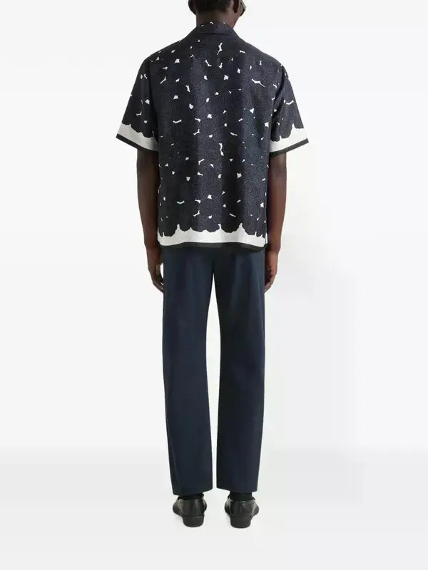Givenchy Shirt In Silk With Flowers Print - Blue