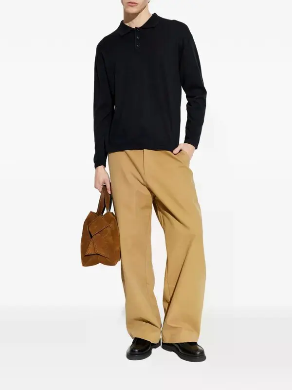 LISA YANG Buttoned Polo Shirt - Black