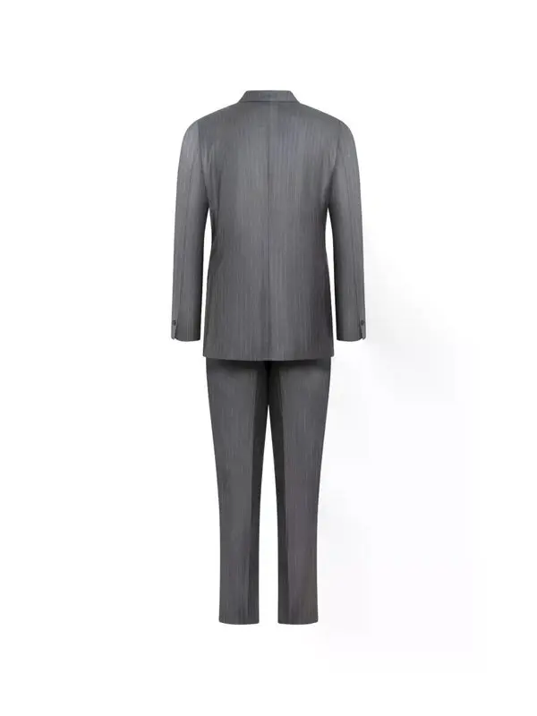 FRANZESE COLLECTION Pinstripe Double-breasted Suit - Grey
