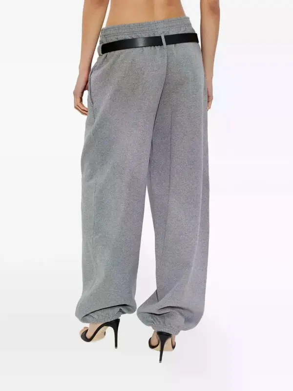 Alexander Wang Elasticated-waist Belt-detail Track Pants - Grey