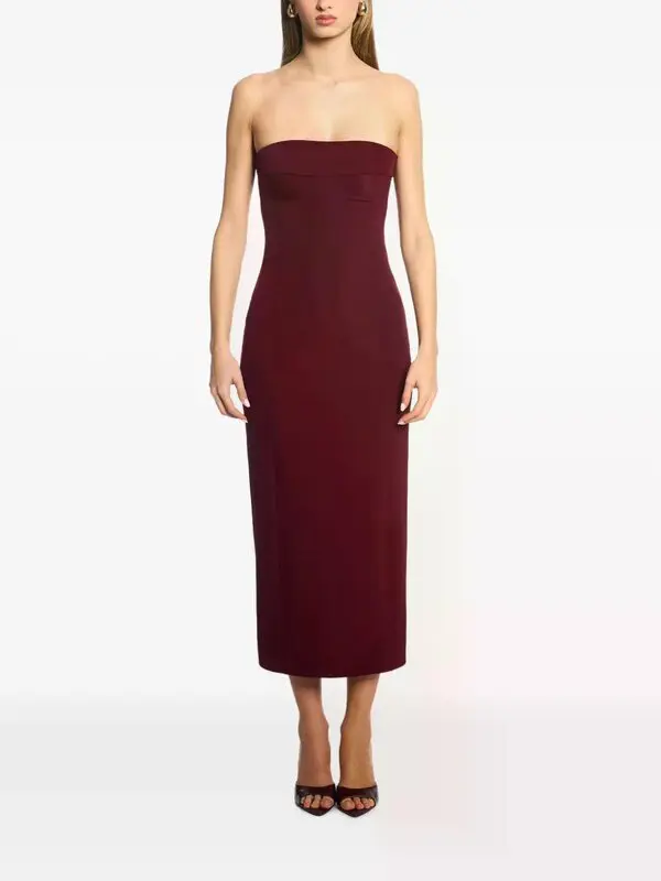 AXEL 113 Margot Strapless Midi Dress - Red