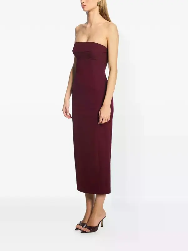 AXEL 113 Margot Strapless Midi Dress - Red