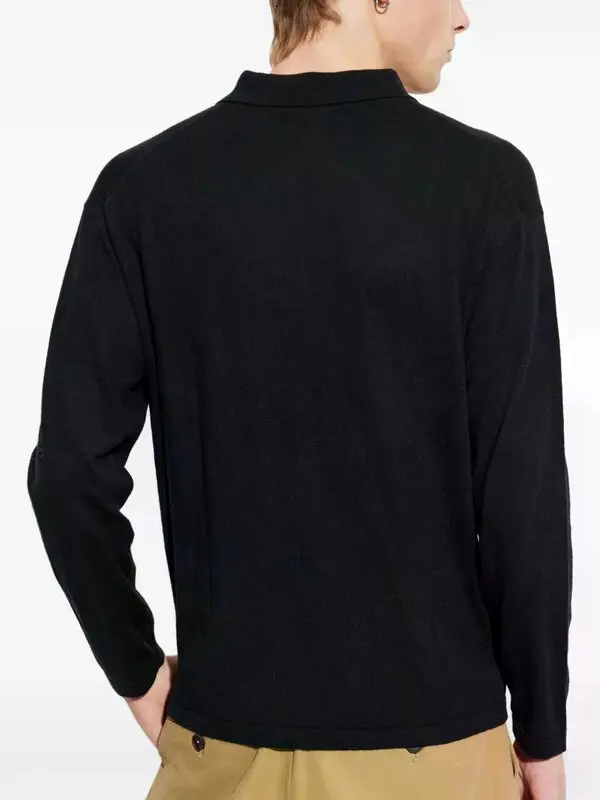 LISA YANG Buttoned Polo Shirt - Black