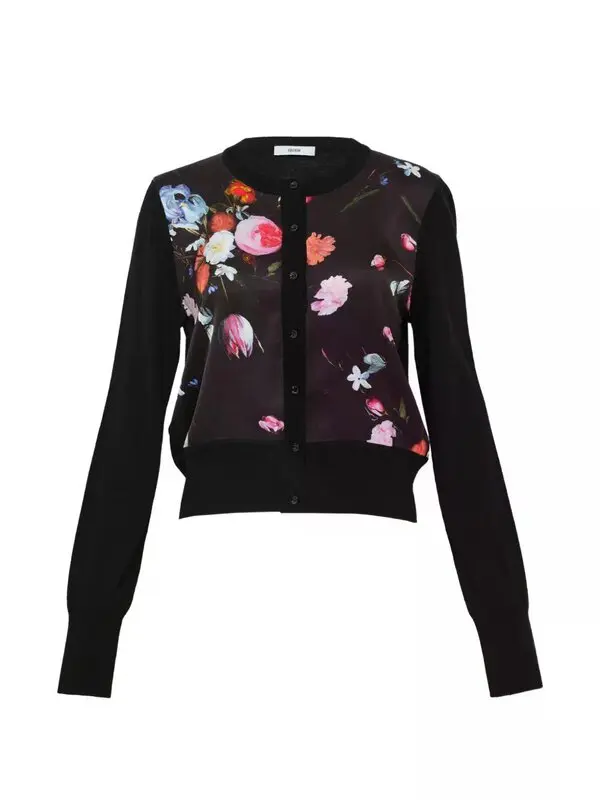 Erdem Floral Print Cropped Cardigan
