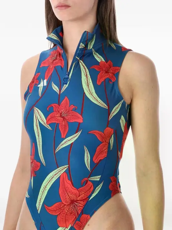 Adidas Floral Zip Bodysuit