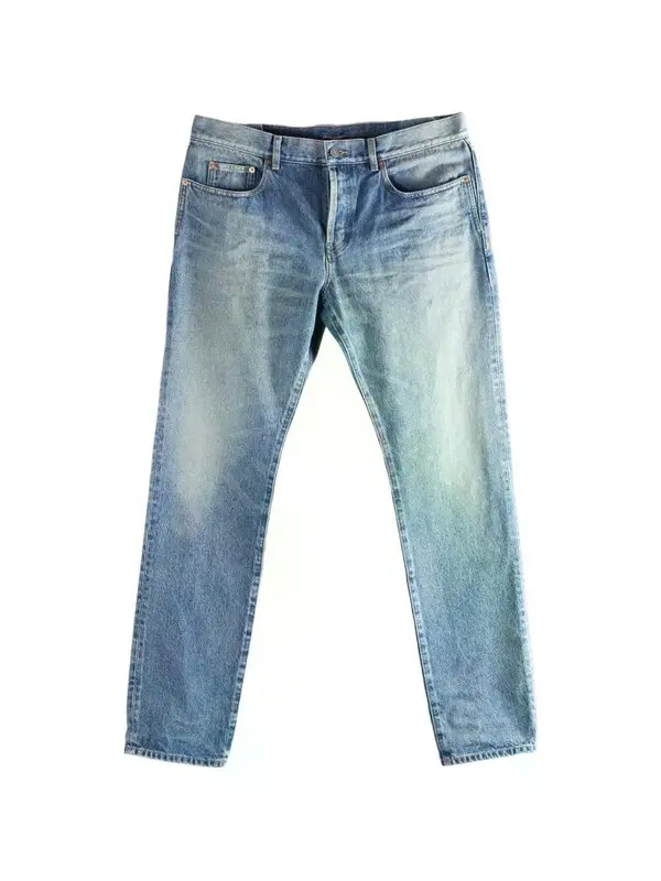 Saint Laurent Logo-patch Belt-loop Jeans