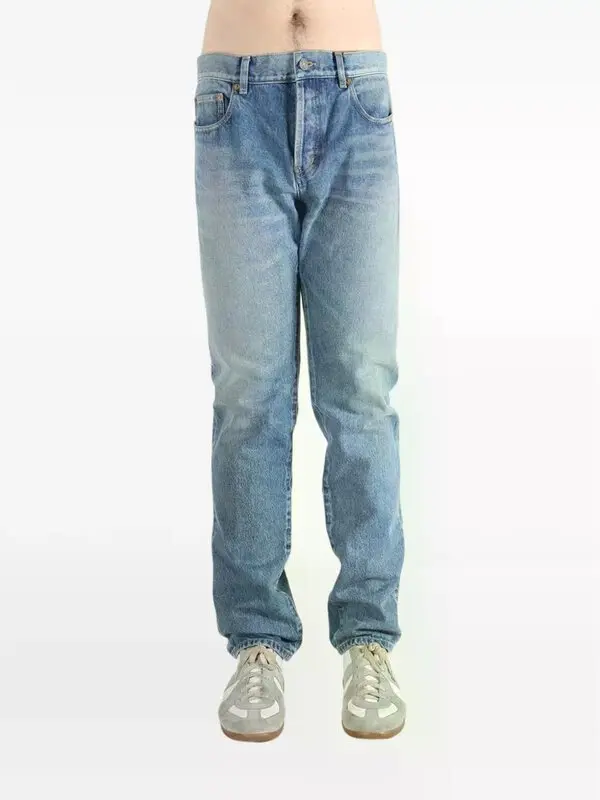 Saint Laurent Logo-patch Belt-loop Jeans