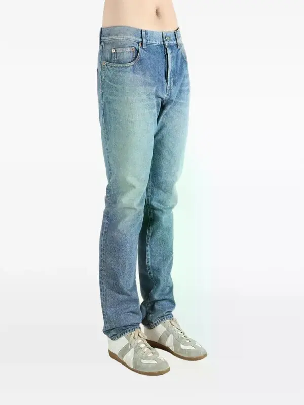 Saint Laurent Logo-patch Belt-loop Jeans
