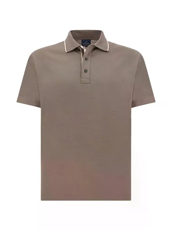 Paul & Shark Striped Cotton Polo Shirt - Brown