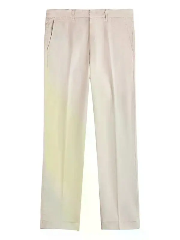 FAY Rolled-hem Capri Trousers - Neutrals
