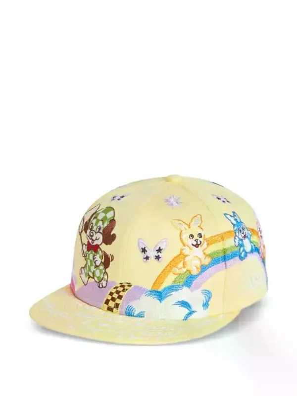 Kenzo Embroidered Flat-brim Cap - Yellow