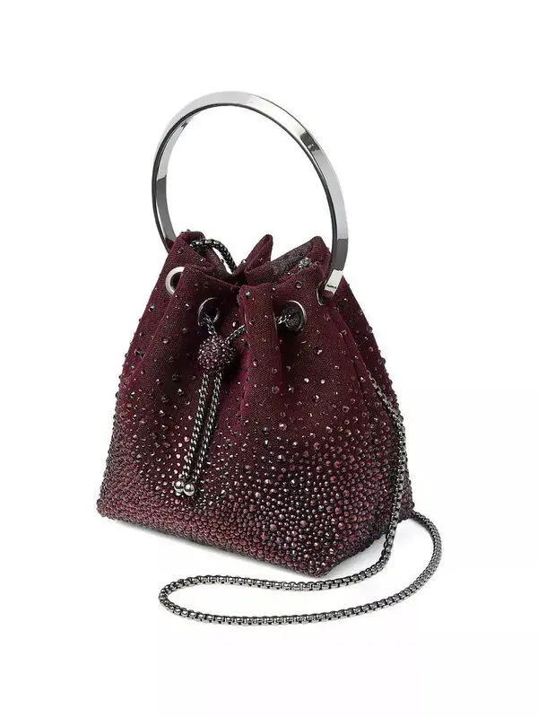 JIMMY CHOO Bon Bon Embellished Bucket Bag