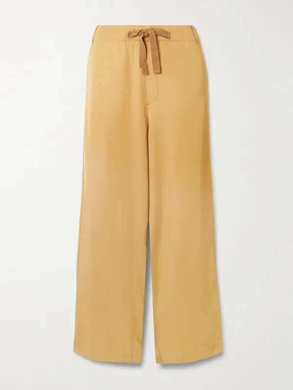 SANDERLAK Satin-twill Wide-leg Pants