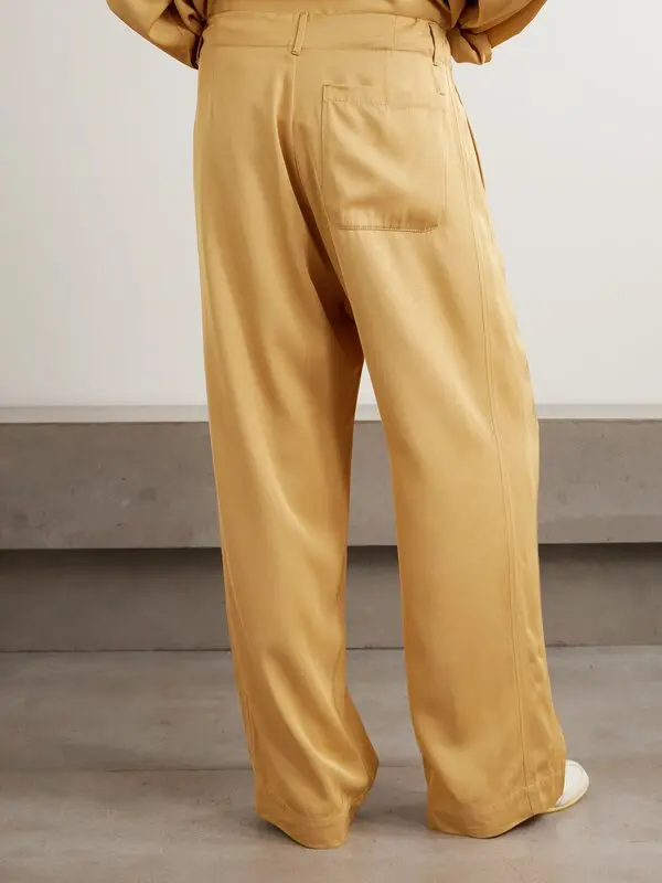 SANDERLAK Satin-twill Wide-leg Pants