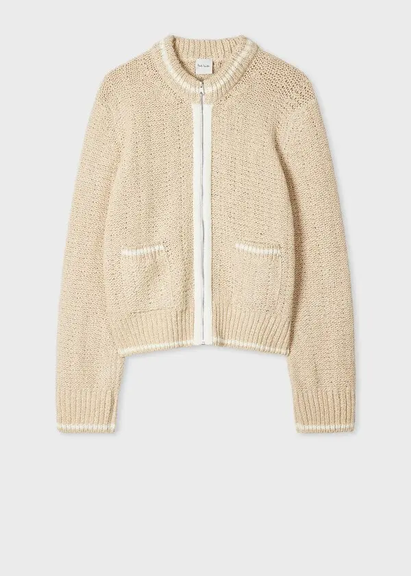 Paul Smith Textured Knit Zip Jacket