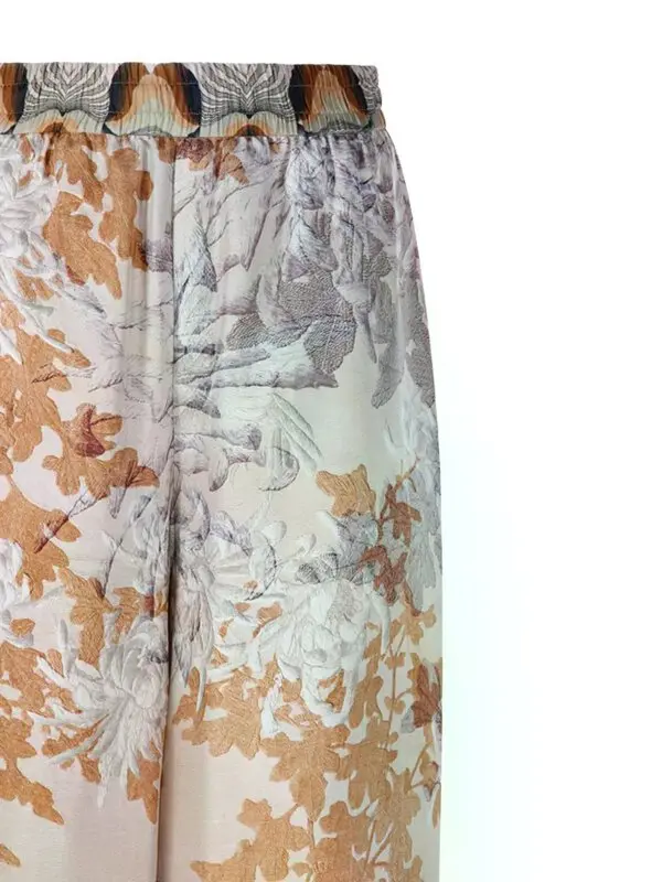 PIERRE-LOUIS MASCIA Cialda Floral-print Trousers - Neutrals
