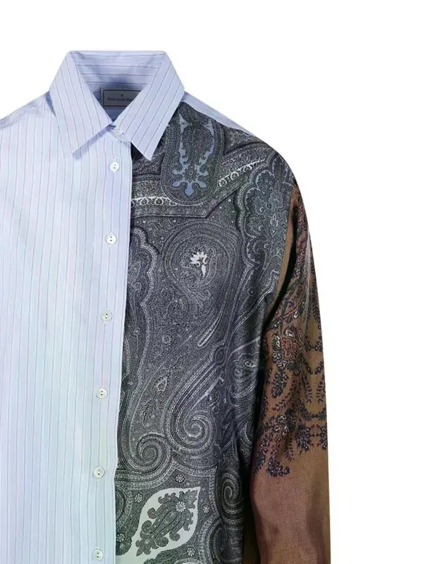 PIERRE-LOUIS MASCIA Alomhi Paisley Striped Shirt