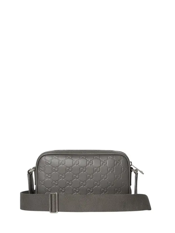 Gucci Gg Emblem Shoulder Bag - Grey